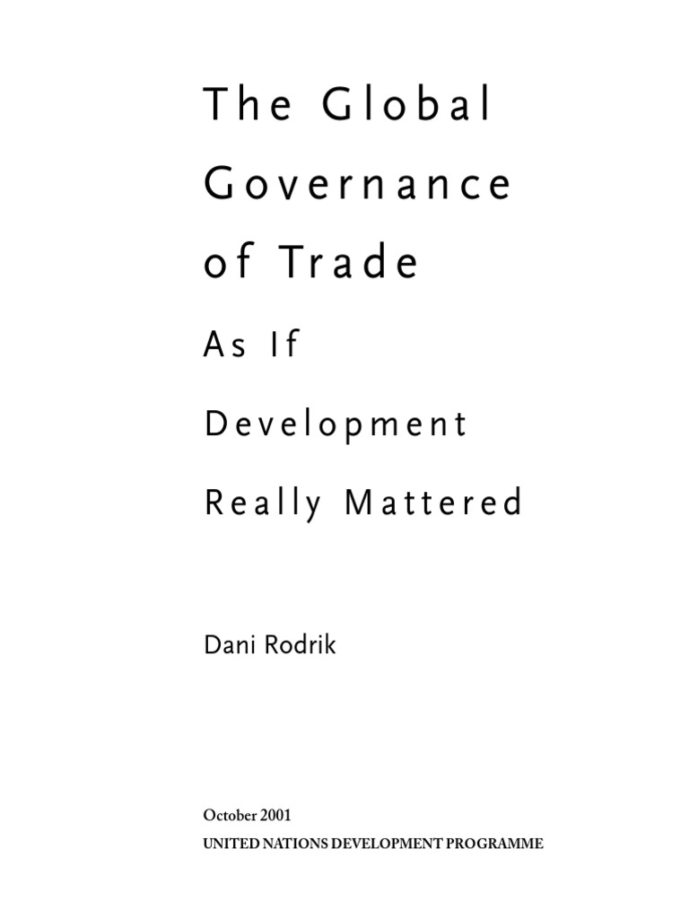Global Governance of TRade | PDF | Poverty Reduction | Poverty