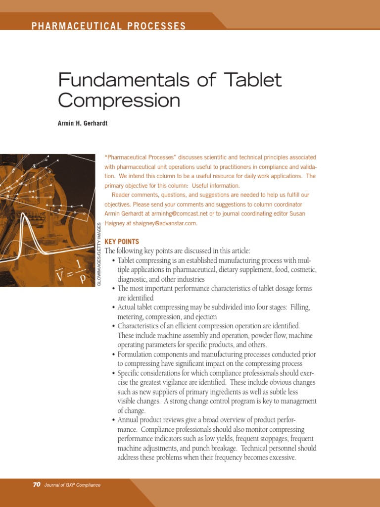 Fundamentals Tablet Compression 0 | PDF | Tablet (Pharmacy ...