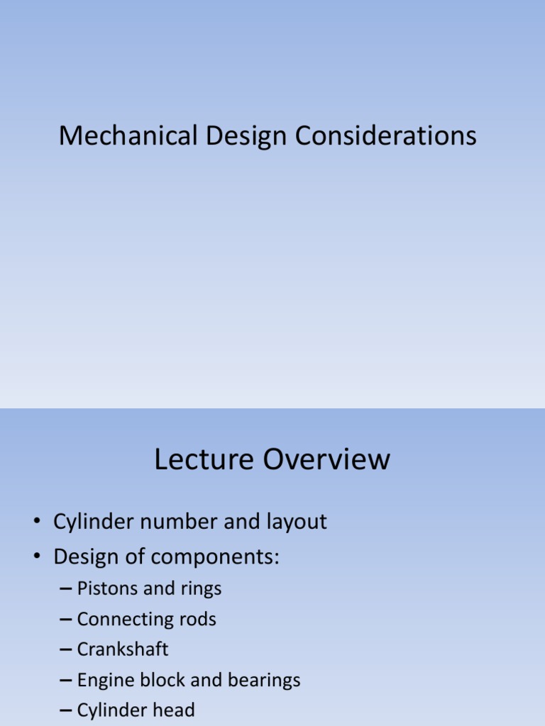 1.2. Mechanical Design Considerations | PDF | Cylinder (Engine ...
