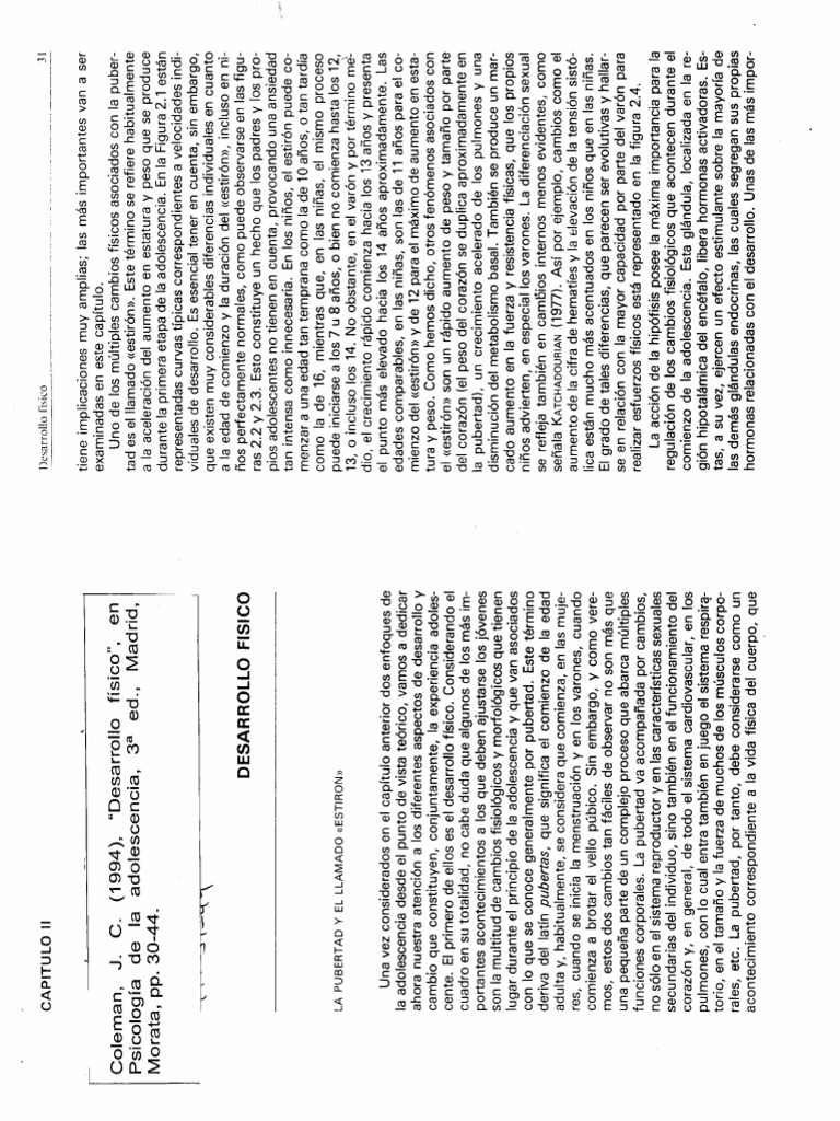 J. C. Coleman. Desarrollo Fisico | PDF