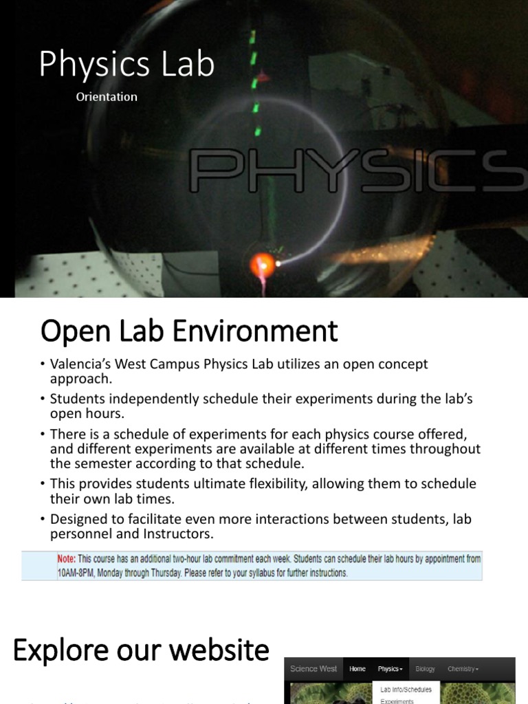 Physics Lab: Orientation | PDF | Experiment | Physics