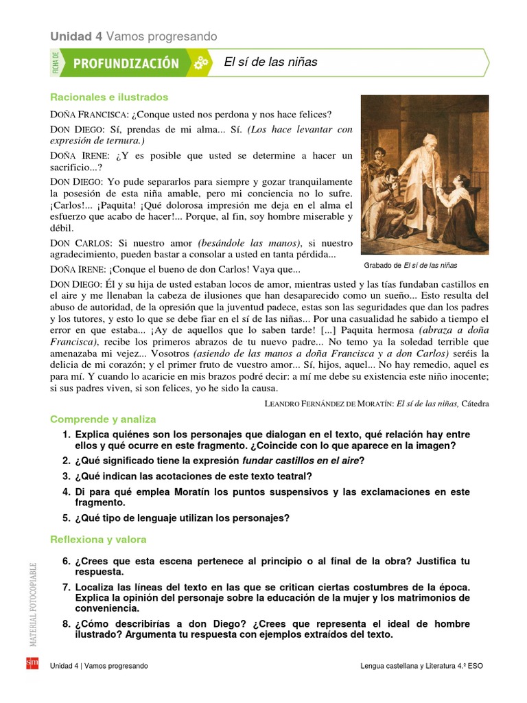 Análisis de "El sí de las niñas" | PDF | Science | Ciencia filosófica