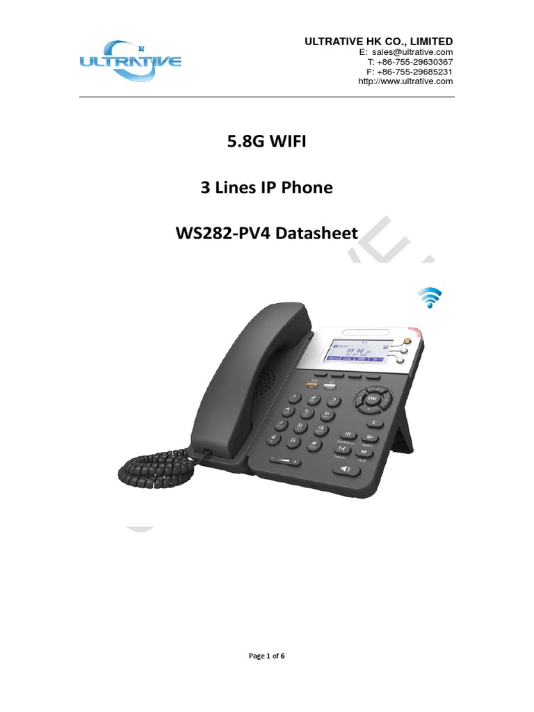 WS282-PV4 Data | PDF | Session Initiation Protocol | Telephone