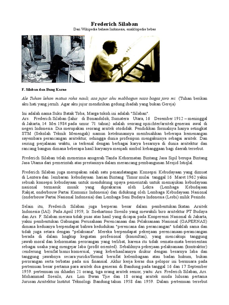 Frederich Silaban | PDF