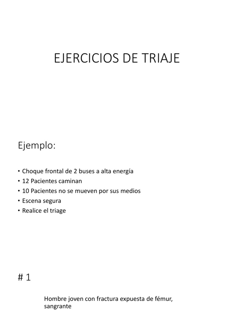 Ejercicios Prácticos de Triage | PDF