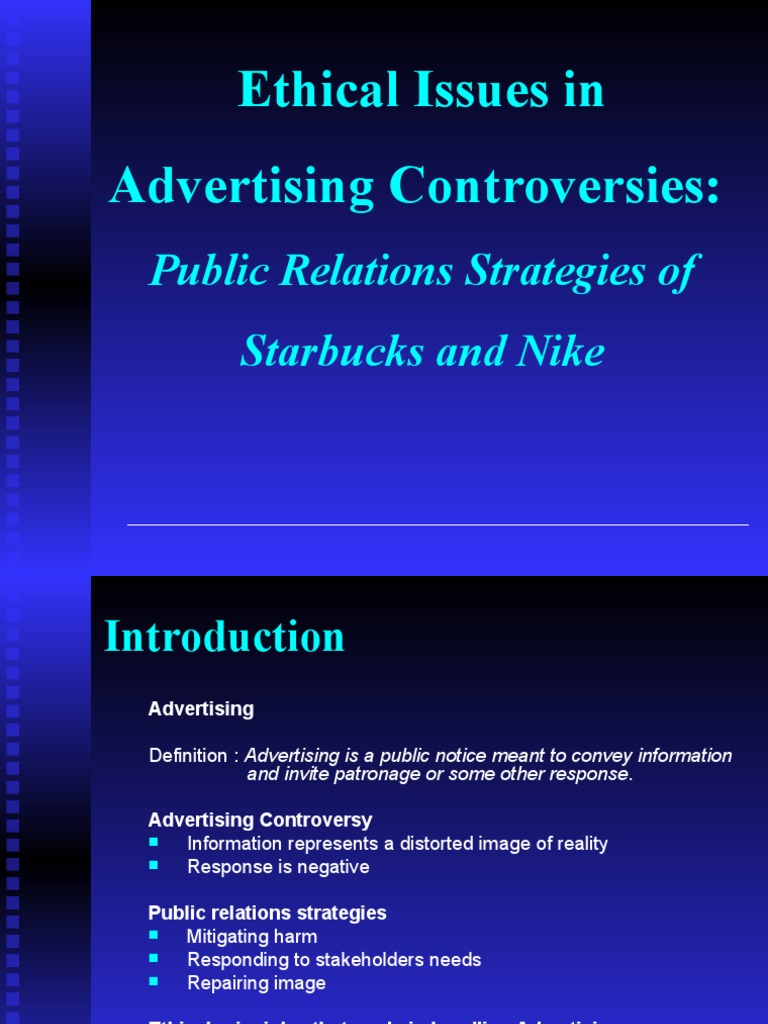 Ethical Issues in Advertising Controversies | PDF | Nike | Advertising