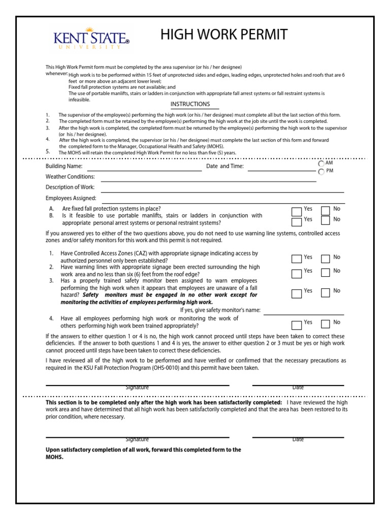 High Work Permit | PDF | Safety | Business
