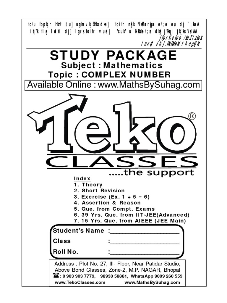 1 Complex Numbers Part | PDF | Complex Number | Circle
