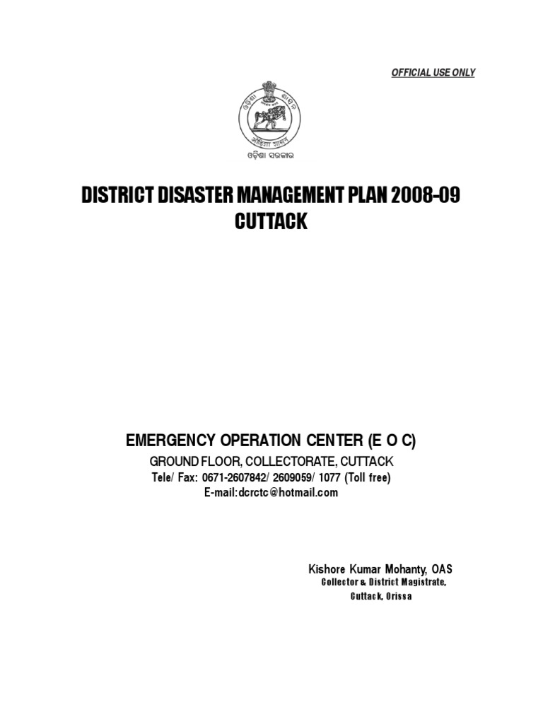 DDMP 2008-09 Cuttak | PDF | Emergency Management | Hazards