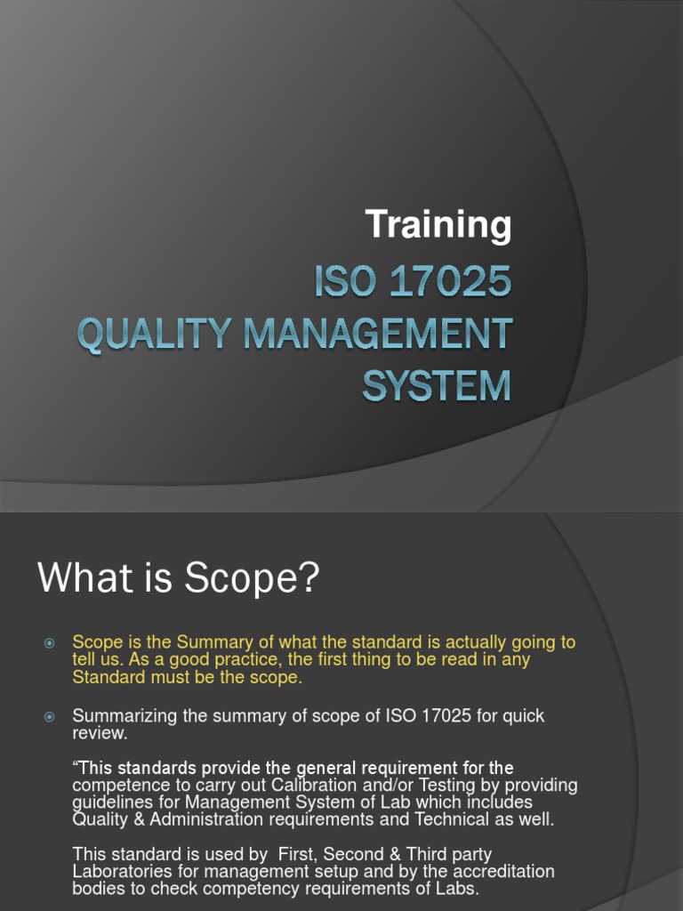 ISO 17025 Management Requirements Overview | PDF | Calibration ...