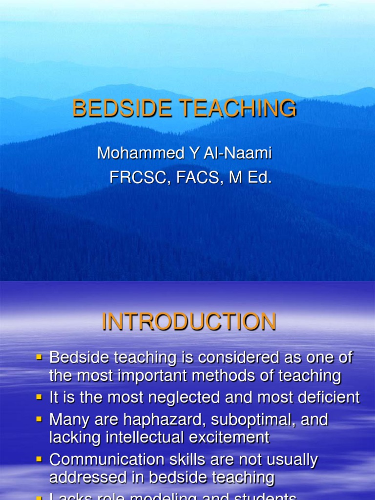 Bedside Teaching: Mohammed Y Al-Naami FRCSC, Facs, M Ed | Download Free ...