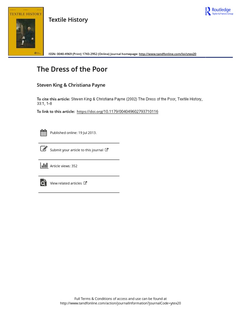 The Dress of The Poor | PDF | Clothing | Poverty