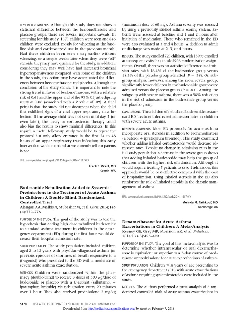 S178 2 Full | PDF | Asthma | Clinical Trial