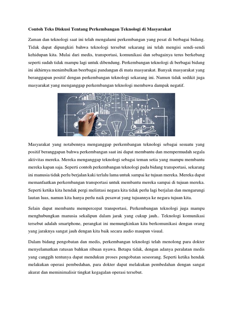 Contoh Teks Diskusi Tentang Teknologi - Perumperindo.co.id