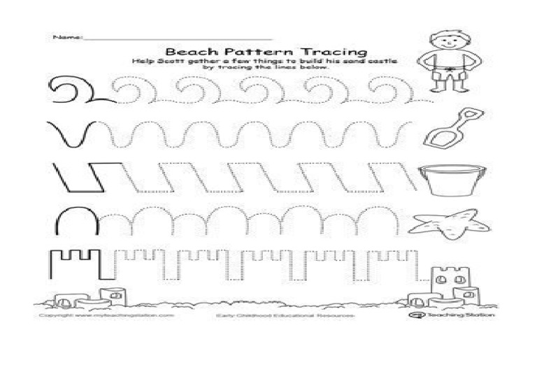 Beach Pattern Tracing | PDF