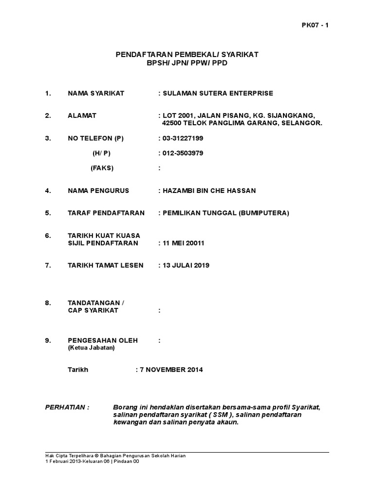 Pendaftaran Syarikat | PDF