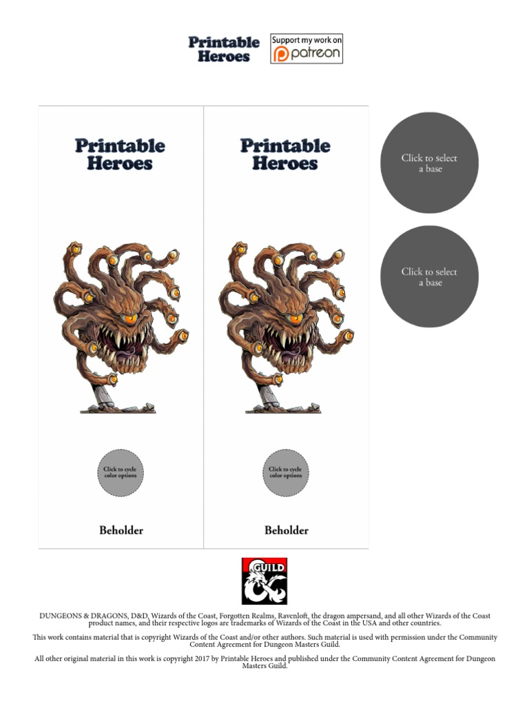 Beholder Paper Miniature | PDF