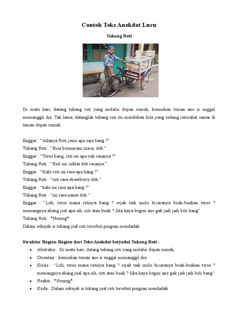 Contoh Teks Anekdot Lucu | PDF