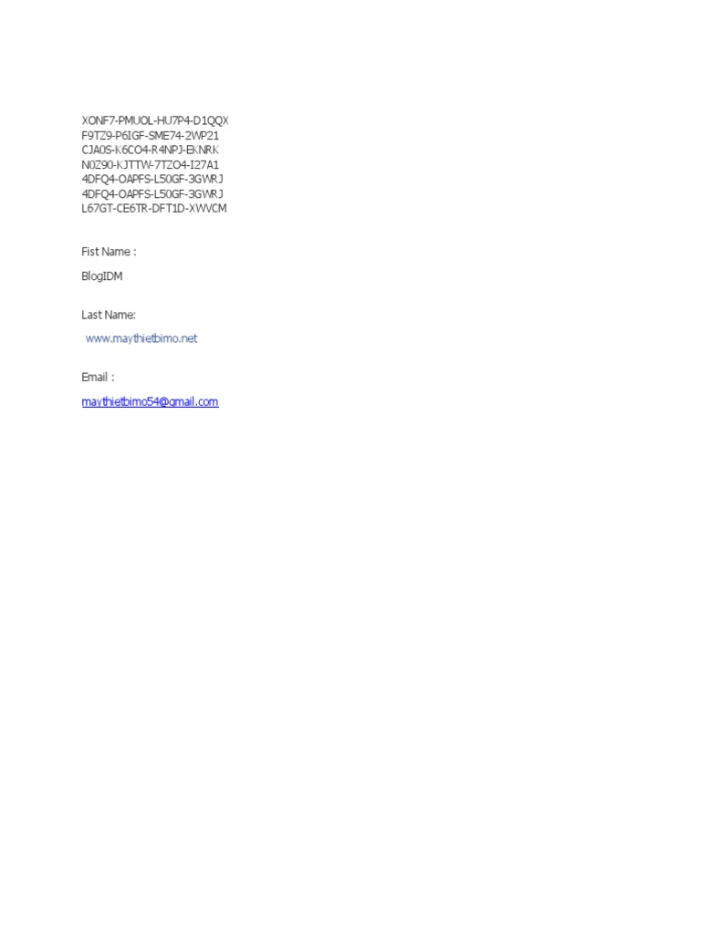 Serial Number Idm | PDF