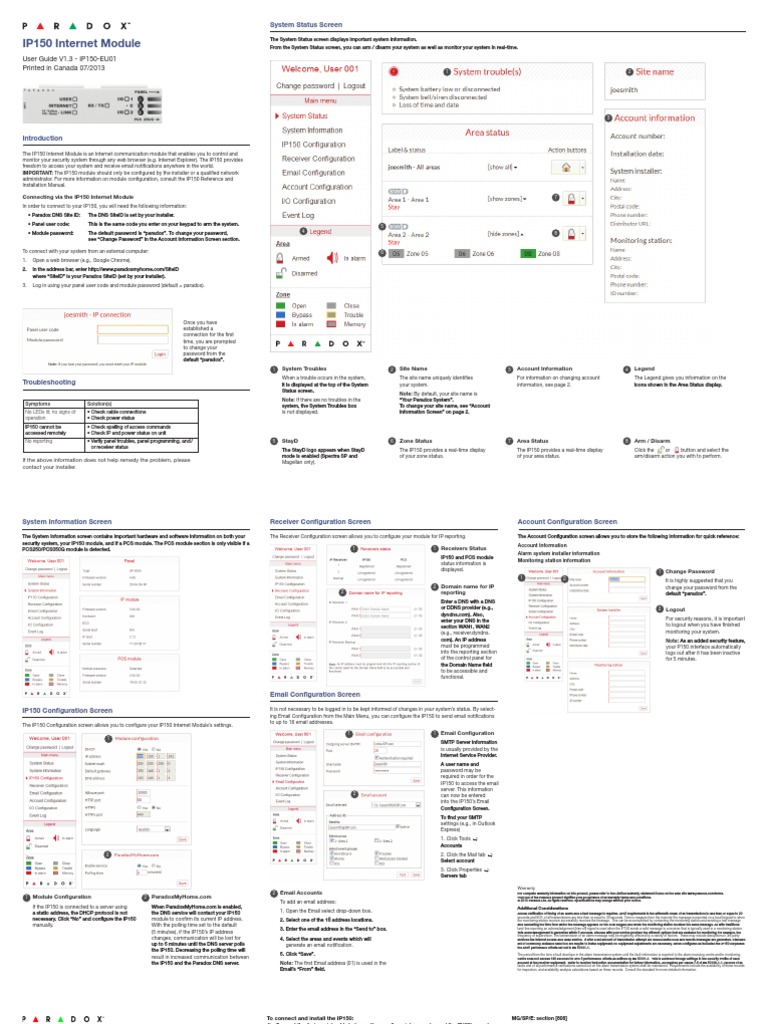Paradox User and Intaller Guide | PDF | Domain Name System | Security Alarm