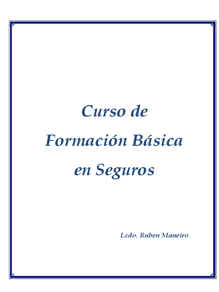 Guía introductoria sobre los conceptos básicos de los seguros | PDF | Póliza de seguros | Reaseguro