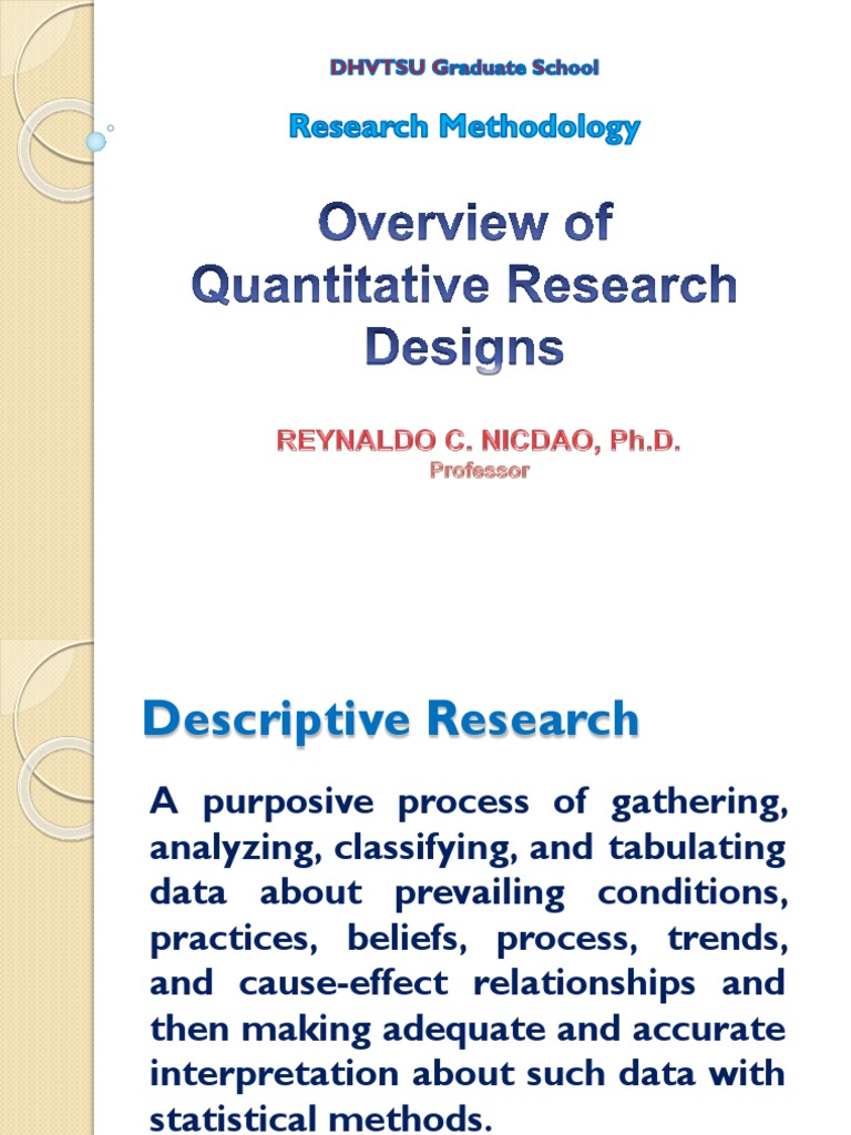 Session 4 Quantitative Research Designs | PDF | Survey Methodology ...