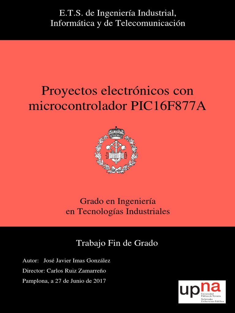 Proyectos Electonicos Con Microcontrolador PIC16F877A | PDF | Placa de ...