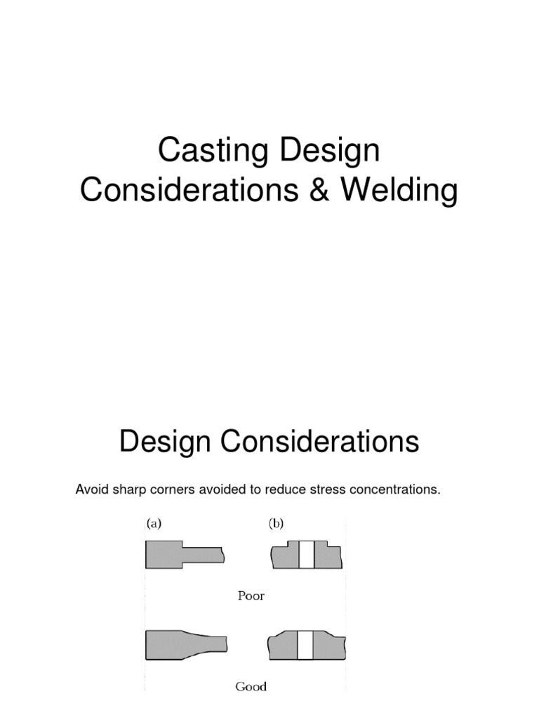 Chapter 1b Casting Design Considerations | PDF | Casting (Metalworking ...