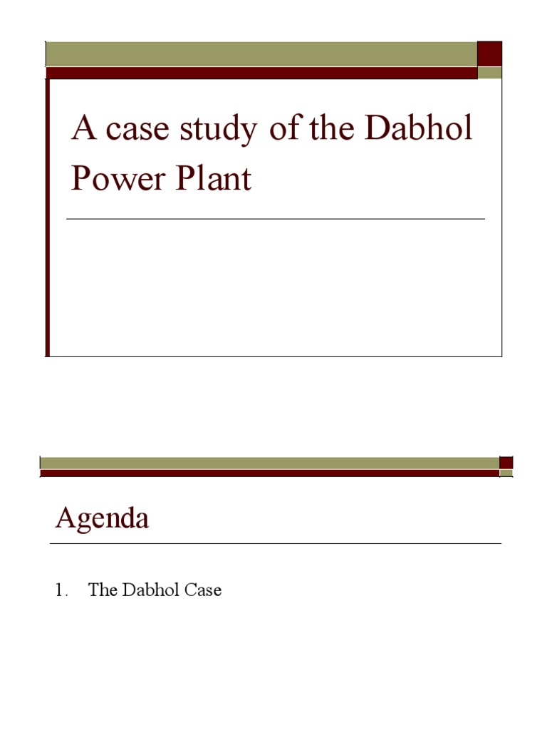 Dabhol Case Study1 | PDF | Enron | Economies