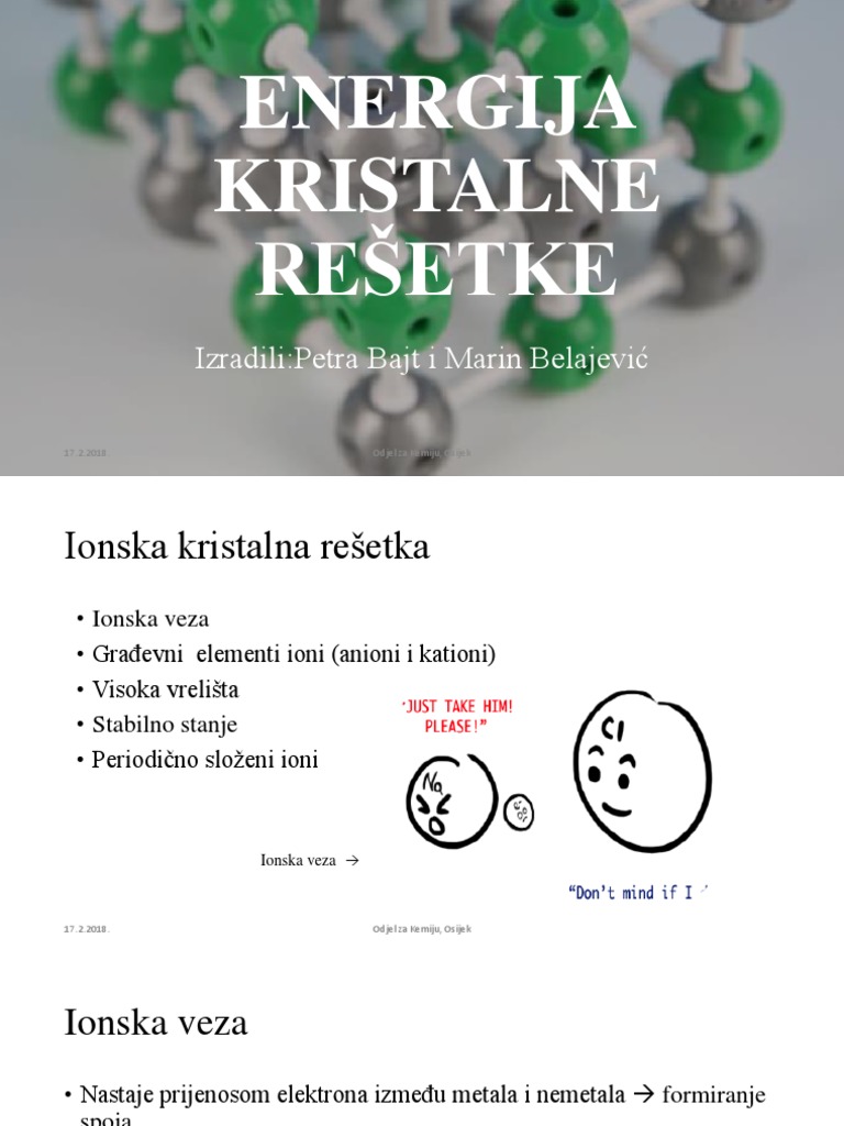 Energija Kristalne Rešetke | PDF