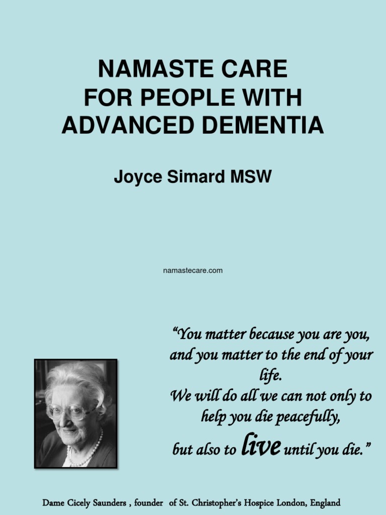 Namaste Care | PDF | Palliative Care | Alzheimer's Disease