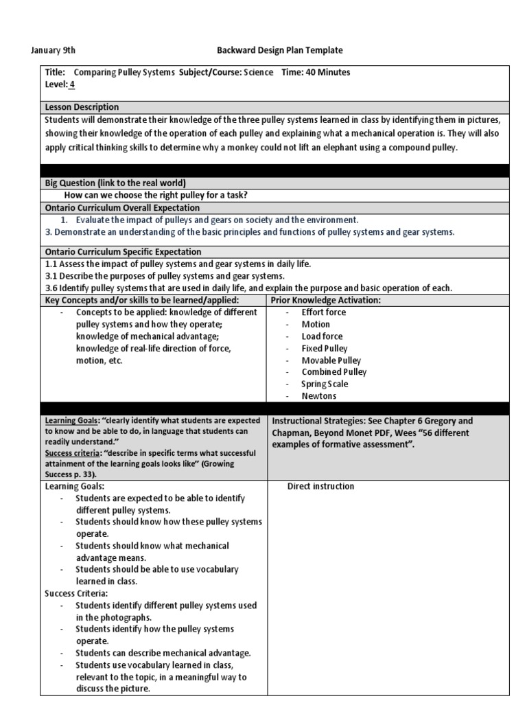 Lesson 5 Comparing Pulley Systems | PDF | Curriculum | Communication