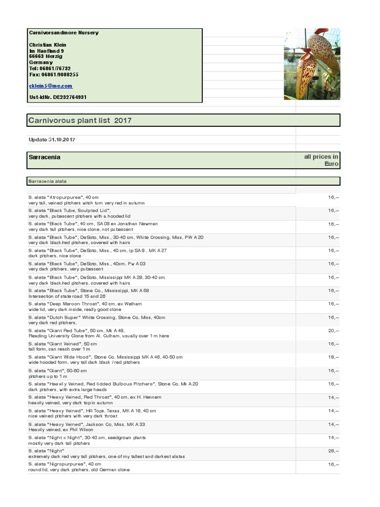 VK Liste 2017 | PDF | Botany | Flora