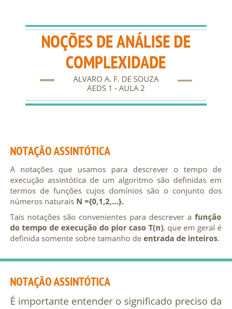 Análise assintótica da complexidade de algoritmos: Uma introdução às ...