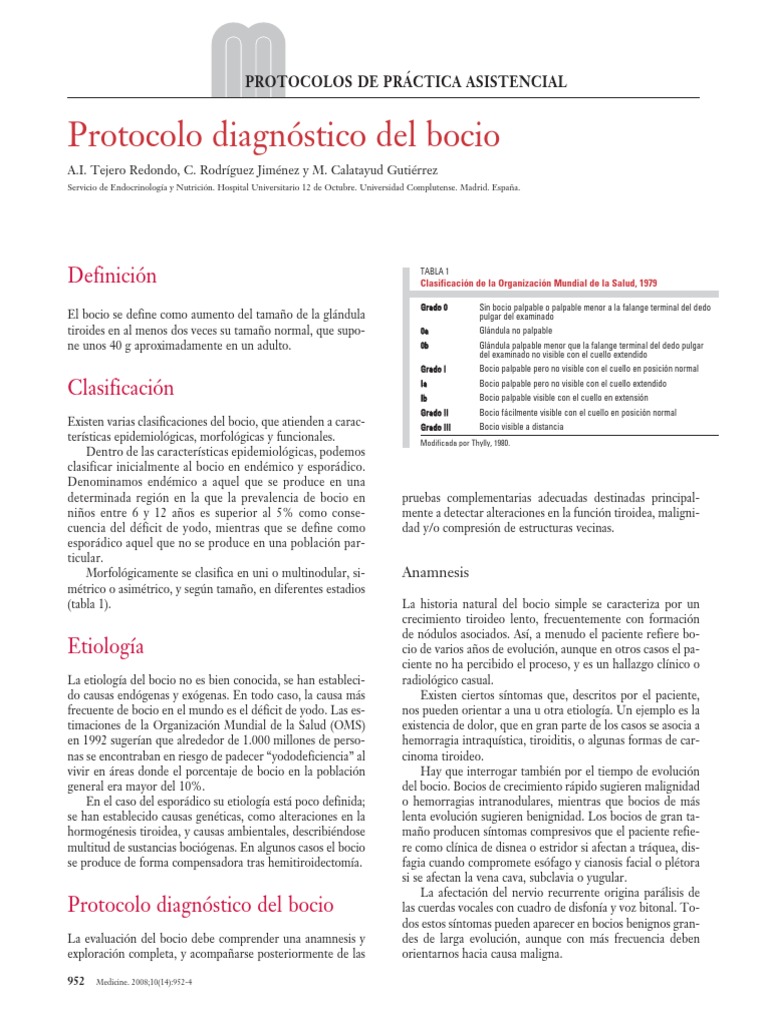 Protocolo Diagnóstico del Bocio | PDF | Hormona estimulante de la ...