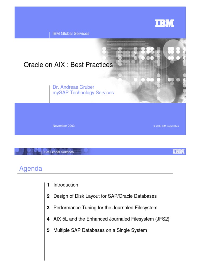 Oracle On AIX - Best Practices | PDF | Oracle Database | File System