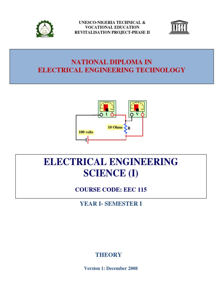 Electrical Engineering Science (I): Concept of Electric Current Flow ...