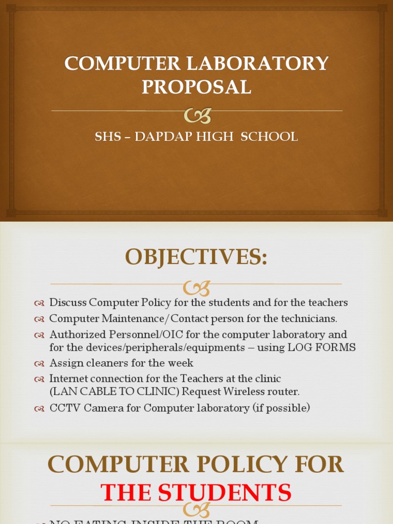 Computer Laboratory Policy | PDF