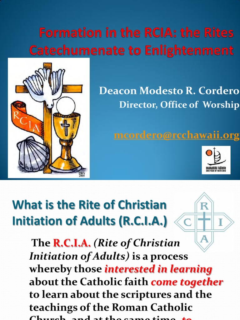 Rcia The Rites | PDF | Baptism | Worship
