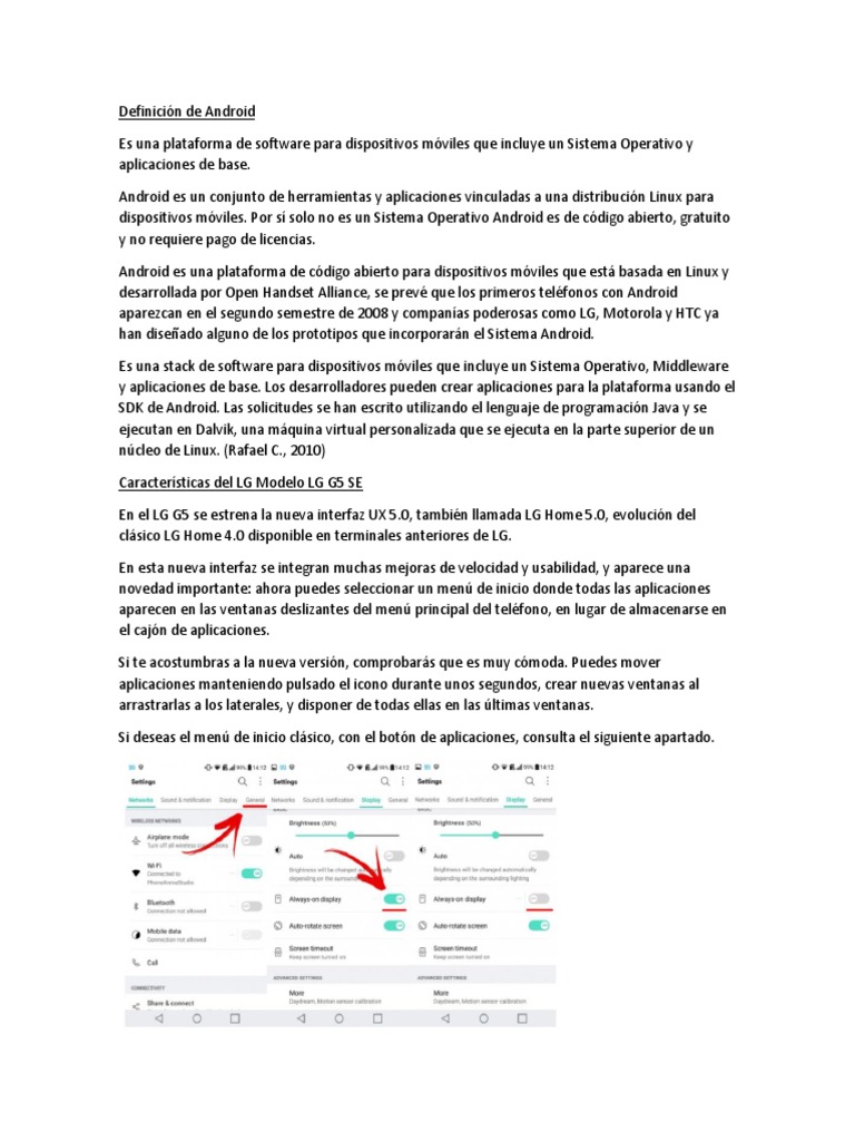 Definición de Android | PDF | Android (sistema operativo) | Software ...