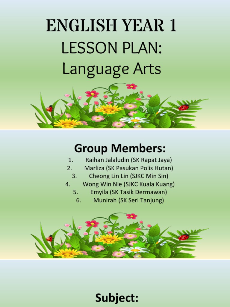 Year 1 English Lesson Plan: Pet Show | PDF | Language Arts & Discipline ...