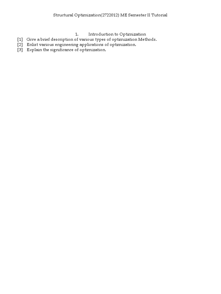 Tutorial 2018 Optimization | PDF | Maxima And Minima | Mathematical ...