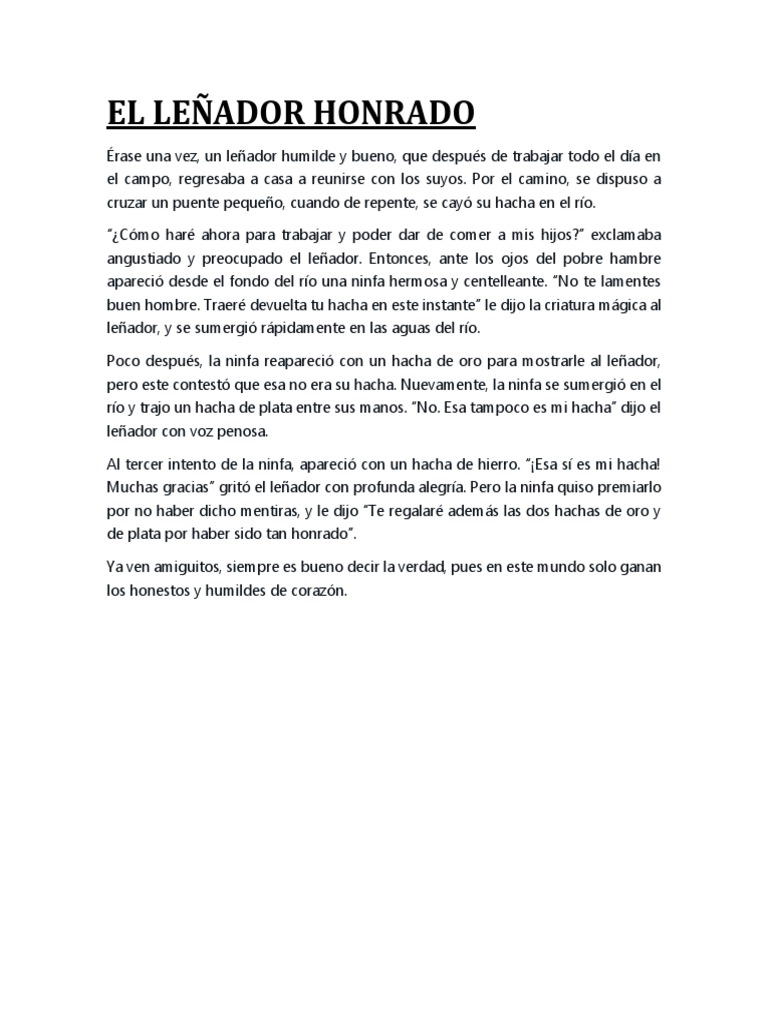 El Leñador Honrado | PDF