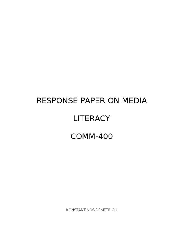 Media Literacy Assignment | PDF | Mass Media | Literacy
