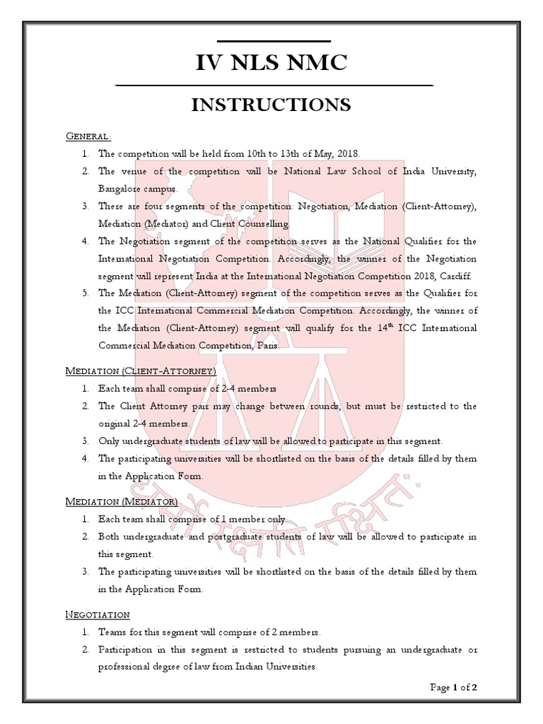 IV Nls NMC Instructions | PDF | Government Information | Academia