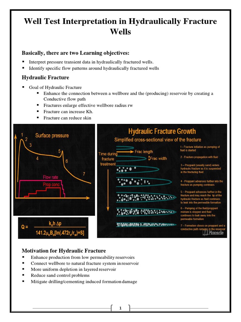Well Test Interpretation in Hydraulically Fracture Wells | PDF ...