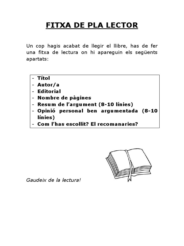 236 Fitxa de Pla Lector | PDF