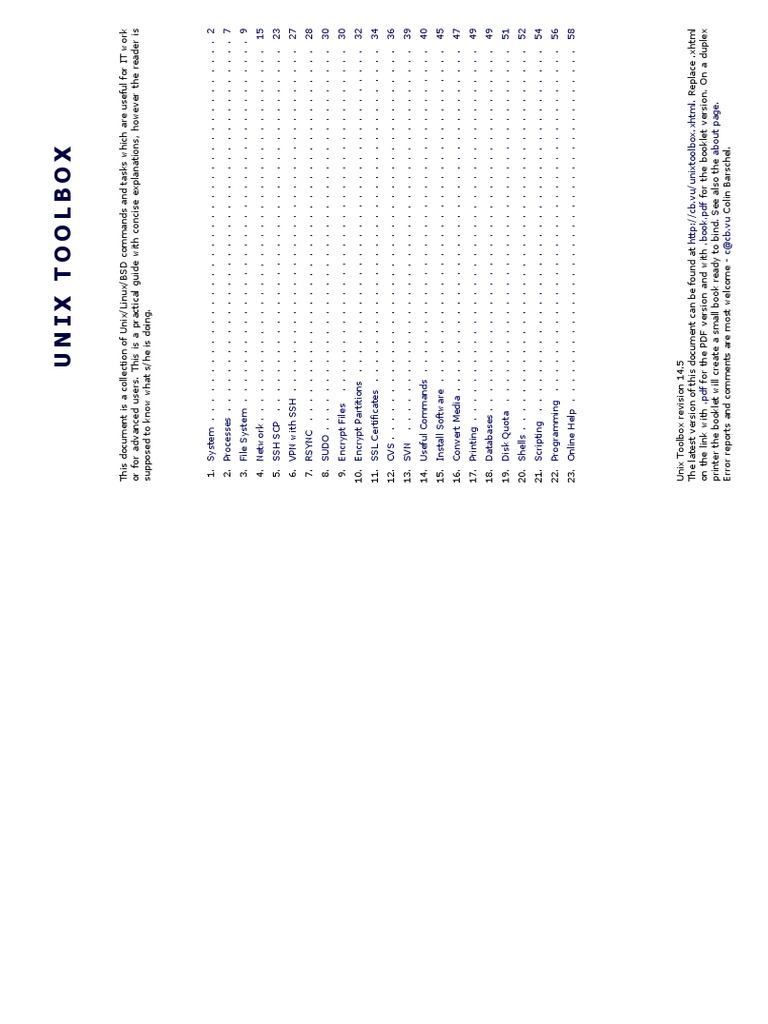 Unixtoolbox Book | PDF | Bios | Computer Architecture