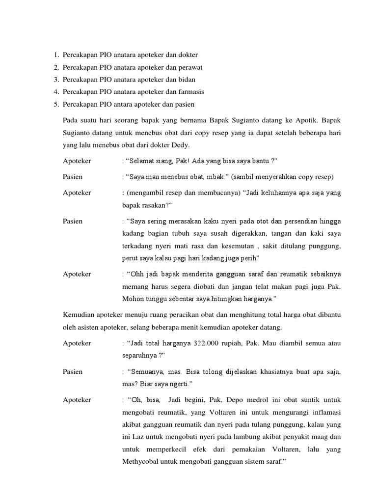 Percakapan PIO | PDF