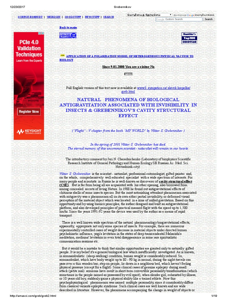 Grebennikov Flying Platform | PDF | Beehive | Science